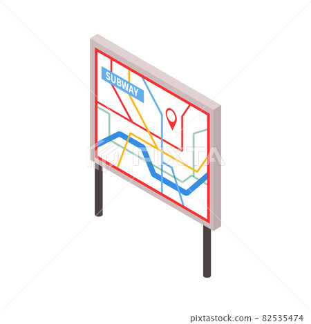 Isometric Subway Map - Stock Illustration [82535474] - PIXTA
