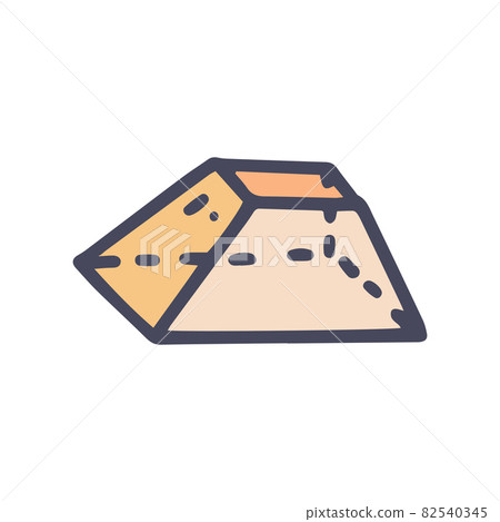 truncated square pyramid color vector doodle... - Stock Illustration ...