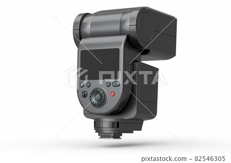 Camera external flash speedlight isolated on... - Stock Illustration ...
