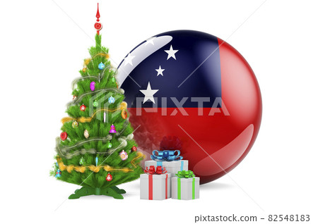 Christmas and New Year in Samoa, concept.... - Stock Illustration ...
