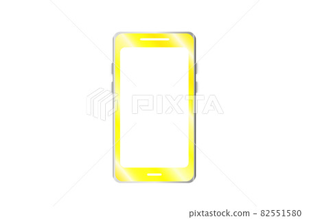 Illustration of a yellow smartphone. Realistic... - Stock Illustration ...