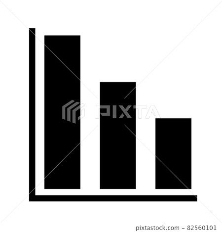 A graph showing a decrease in sales. Image... - Stock Illustration ...