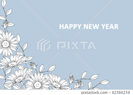 Botanical flower New Year's card - Stock Illustration [82560259] - PIXTA