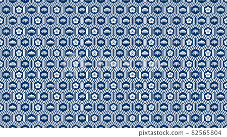 Shochikuume turtle shell pattern Japanese... - Stock Illustration ...