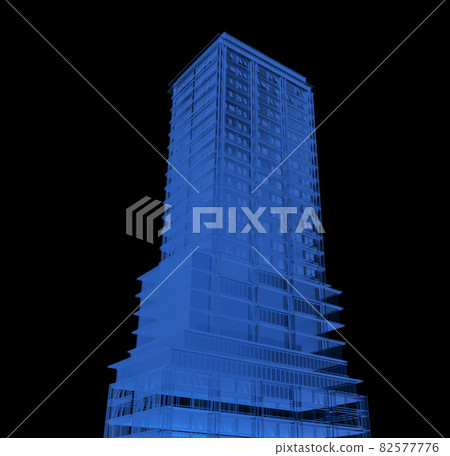 x-ray high rise building exterior - Stock Illustration [82577776] - PIXTA
