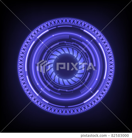 Digital computer infographic. Futuristic Sci-Fi... - Stock Illustration ...