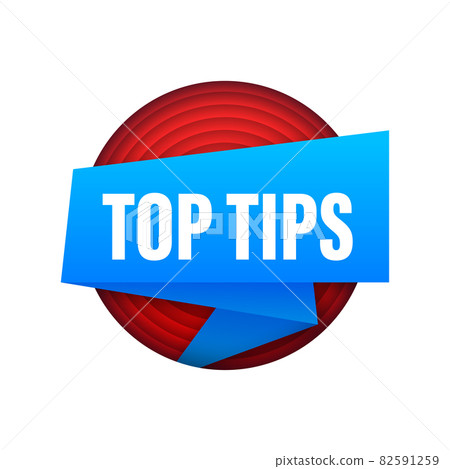Top tips. Banner with Top tips isolated on... - Stock Illustration ...