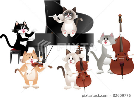 Cat music concert - Stock Illustration [82609776] - PIXTA