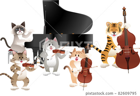 Cat music concert - Stock Illustration [82609795] - PIXTA