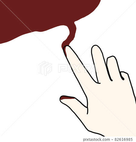 Hand trying to draw a dying message (white) - Stock Illustration ...