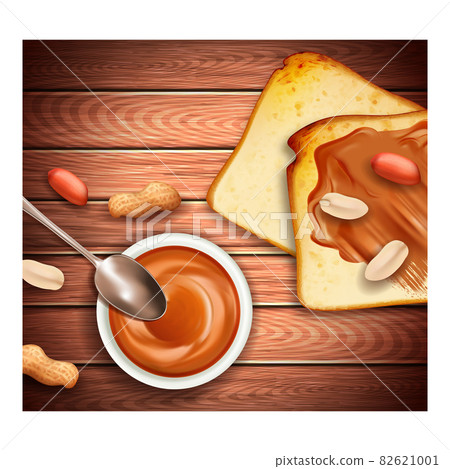 Peanut Butter Creative Promotional Poster Vector - Stock Illustration ...