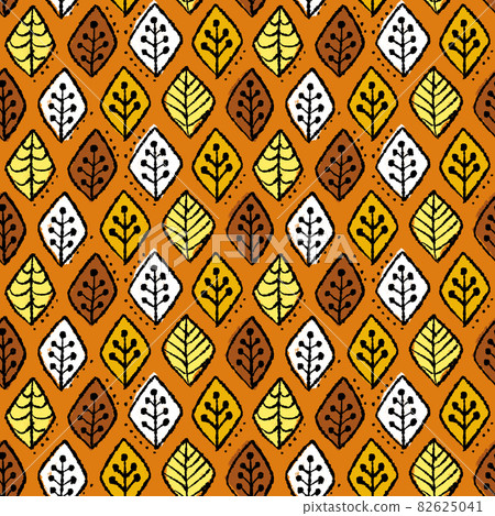Scandinavian leaf pattern seamless pattern - Stock Illustration ...