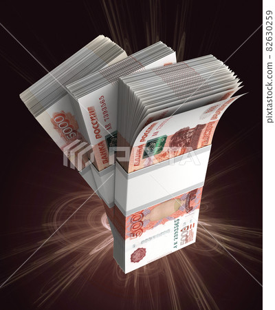 Stack of Russian Ruble - Stock Illustration [82630259] - PIXTA