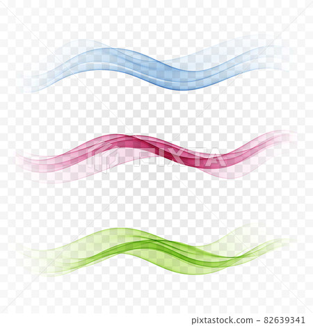 Blue Stream Transparent Wave Smoky Wave... - Stock Illustration ...