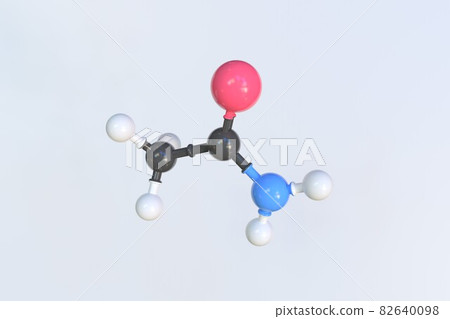 Acetamide molecule, isolated molecular model.... - Stock Illustration ...