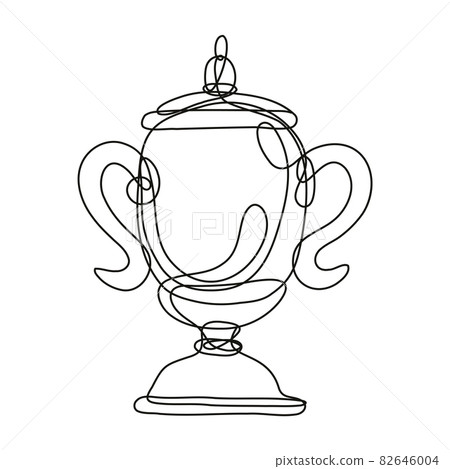 Championship Cup or Champion Trophy Front View... - Stock Illustration ...