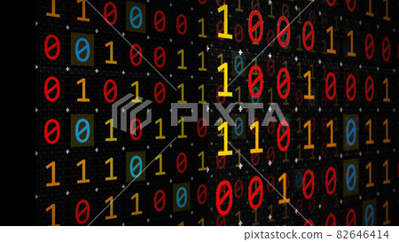 3D rendering of the background based on binary... - Stock Illustration ...
