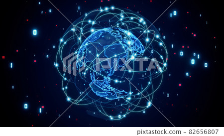 Digital transformation global network - Stock Illustration [82656807 ...