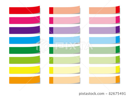 Colorful sticky note set - Stock Illustration [82675491] - PIXTA