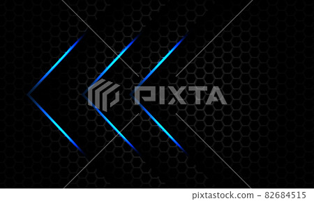 Abstract blue light arrow direction overlap on...-插圖素材 [82684515] - PIXTA圖庫