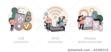 Data transfer abstract concept vector... - Stock Illustration [82686324 ...