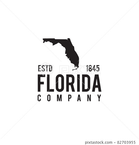 Florida map state logo design - Stock Illustration [82703955] - PIXTA