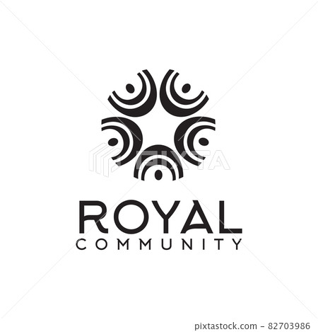 Modern bold black simple community and team... - Stock Illustration ...