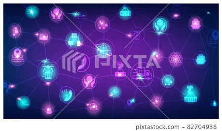 Smart Logistics background with global... - Stock Illustration ...