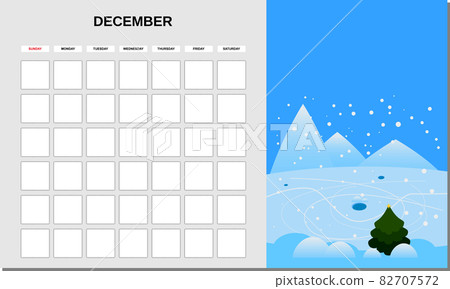 Calendar Planner December month. Minimalistic... - Stock Illustration ...