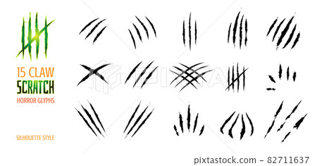 Claw scratch vector illustration - Stock Illustration [82711637] - PIXTA
