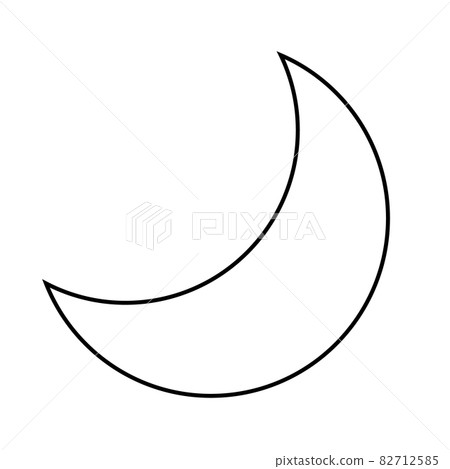Simple crescent vector illustration - Stock Illustration [82712585] - PIXTA