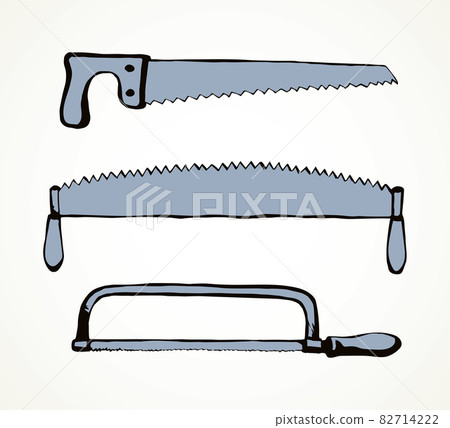 Iron hand saw. Vector drawing - Stock Illustration [82714222] - PIXTA