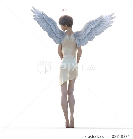 Beautiful leg angel perming 3DCG illustration... - Stock Illustration ...