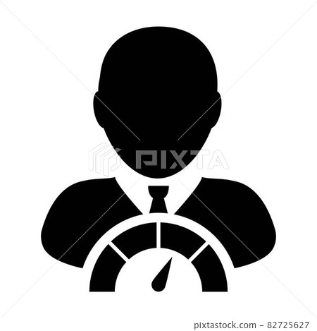 Social score icon score meter vector male user... - Stock Illustration ...