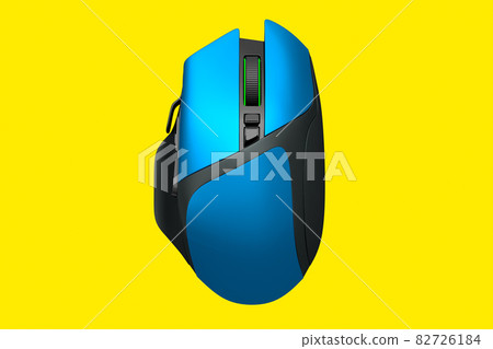 Modern blue wireless gaming computer mouse on... - Stock Illustration ...