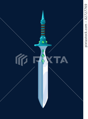 Magical cartoon sword steel vector blade... - Stock Illustration ...