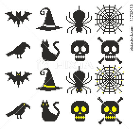 Halloween pixel art - Stock Illustration [82732086] - PIXTA