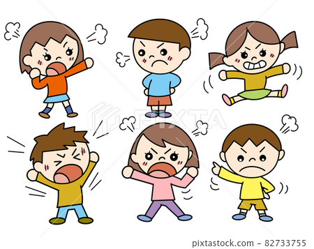 Angry children - Stock Illustration [82733755] - PIXTA