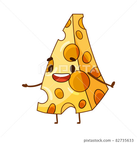 Happy funny smiling cheese cartoon character... - Stock Illustration ...