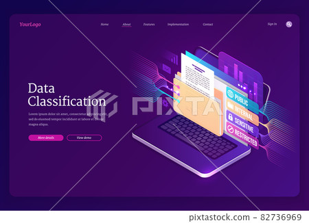 Data classification vector banner - Stock Illustration [82736969] - PIXTA
