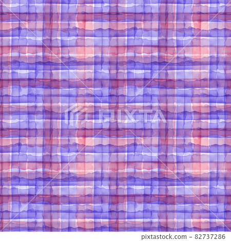 Watercolor Pink Violet Check Seamless Pattern.... - Stock Illustration ...
