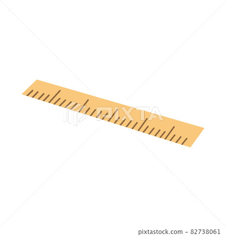 wooden rulers. flat design illustrations - Stock Illustration [82738061 ...