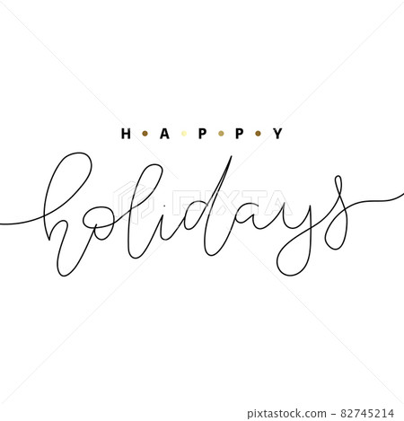 Happy Holydays hand Lettering Inscription to... - Stock Illustration ...