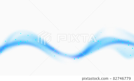 Abstract blue vector background blue wave,...-插圖素材 [82746779] - PIXTA圖庫