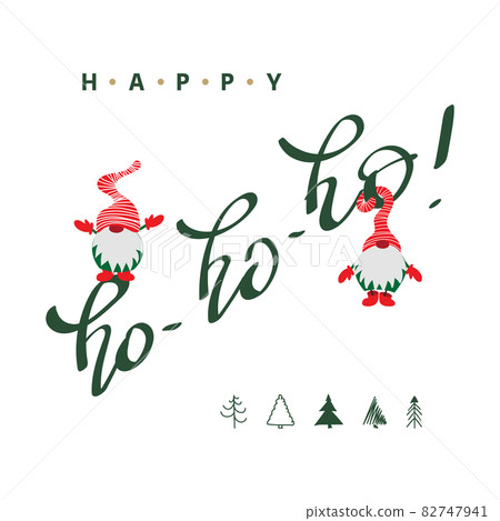 Ho-ho-ho hand Lettering Inscription to winter... - Stock Illustration [82747941] - PIXTA