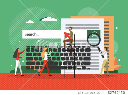 Search engine, web search, vector illustration.... - Stock Illustration ...
