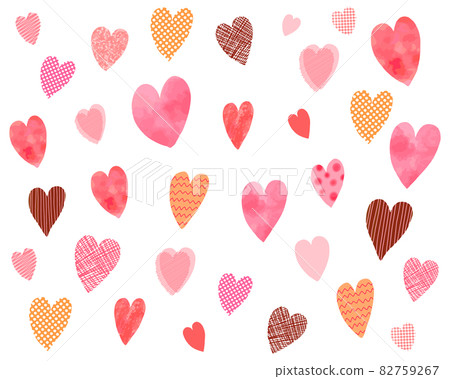 Handwritten heart background illustration (vector) - Stock Illustration ...