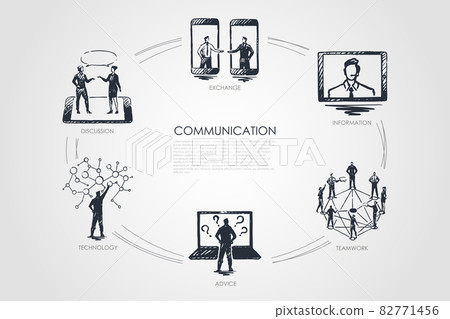 Communication - exchange, information,... - Stock Illustration ...