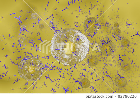 Image of plasma cells producing antibodies - Stock Illustration ...