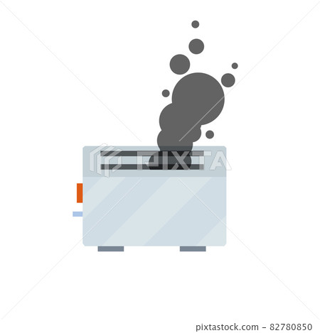 Broken toaster. Element of kitchen things.... - Stock Illustration ...